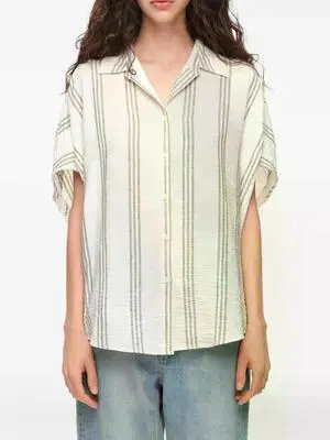 Bimba Y Lola Green Striped Shirt