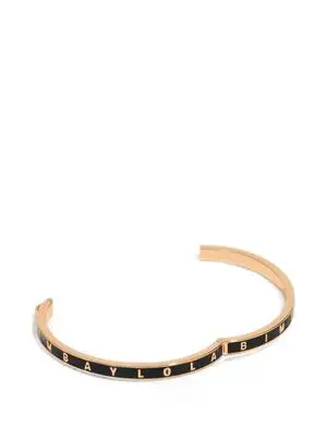 Bimba Y Lola Black Rigid Logo Bracelet