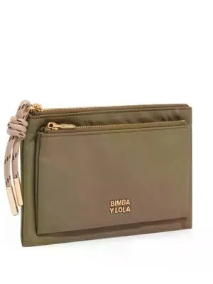 Bimba Y Lola Olive Nylon Pocket Purse - Green