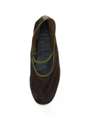 Bimba Y Lola Dark Green Mesh Ballerinas