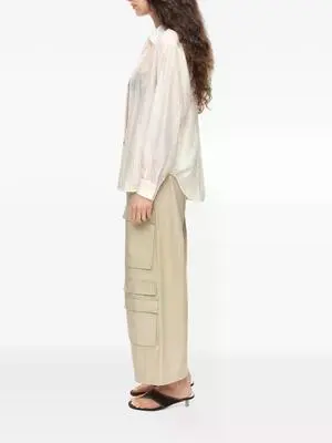 Bimba Y Lola Ivory Straight Striped Shirt