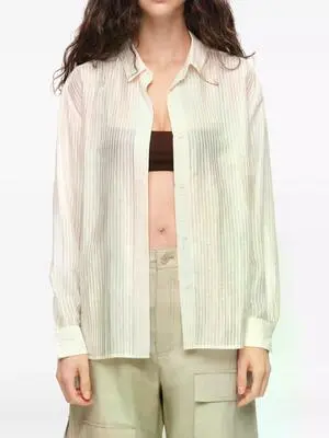 Bimba Y Lola Ivory Straight Striped Shirt