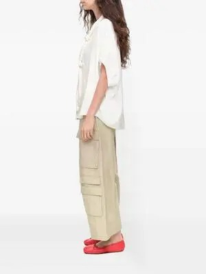 Bimba Y Lola Knotted Neckline Cape Shirt