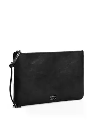 Bimba Y Lola Medium Leather Make-up Clutch - Black