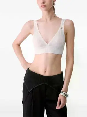 Liu Jo Pure Wool Knit Top With Punched Detailing - Neutrals