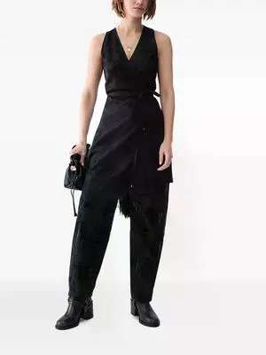 Liu Jo Balloon Pants With Flocked Floral Print