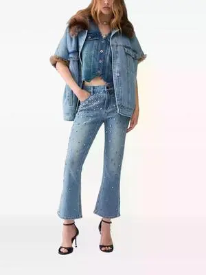 Liu Jo Bootcut Jeans With All-over Rhinestones
