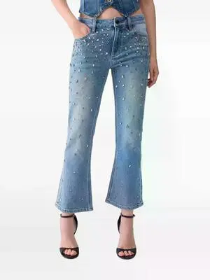 Liu Jo Bootcut Jeans With All-over Rhinestones