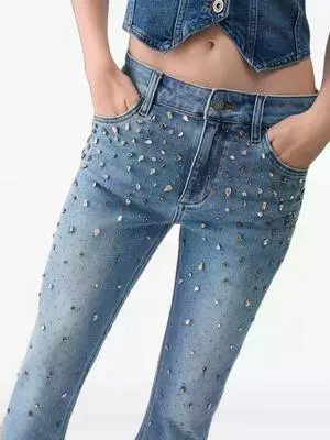 Liu Jo Bootcut Jeans With All-over Rhinestones