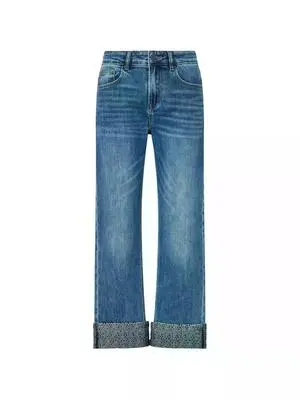 Liu Jo Straight-leg Jeans With Micro-rhinestones
