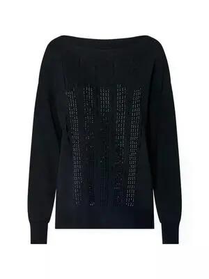 Liu Jo Sweater With Embroidered Cut-outs - Black
