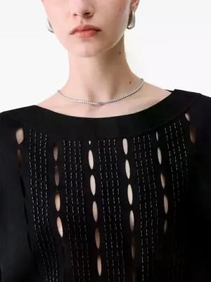 Liu Jo Sweater With Embroidered Cut-outs