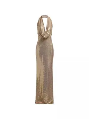 Elie Saab Embellished Halterneck Maxi Dress