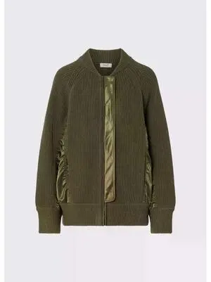 Liu Jo Knit Bomber With Nylon Inserts