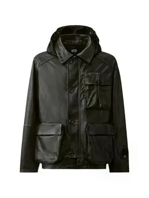 C.P. COMPANY Grained Leather Jacket