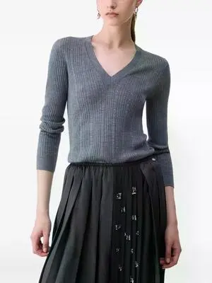 Liu Jo Wool Sweater With V-neck