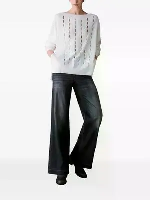 Liu Jo Embroidered Cut-out Sweater