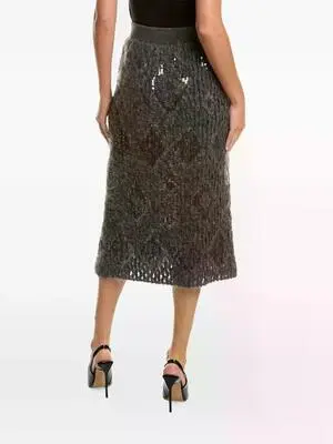 Brunello Cucinelli Sequin-embellished Midi Skirt