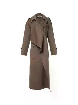 Monse Draped Double-faced Trench Coat