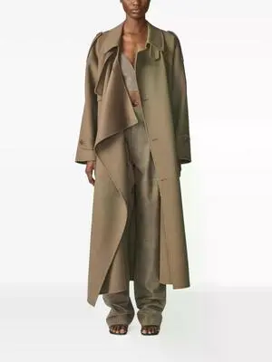 Monse Draped Double-faced Trench Coat