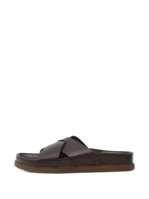 Clarks Torford Cross Crossover Sandals - Brown