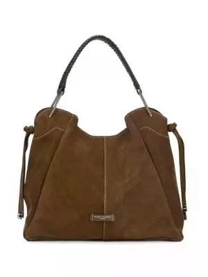 GIANNI CHIARINI Medium Era Suede Braided-handle Shoulder Bag