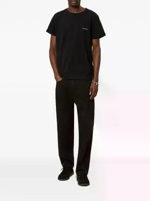 MARANT Embroidered Cotton Jersey T-shirt - Black
