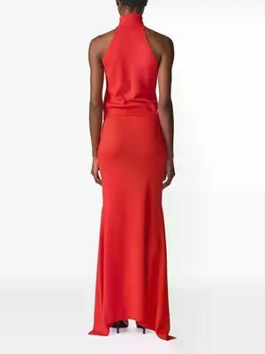 Monse Asymmetric Ribbed-knit Maxi Skirt