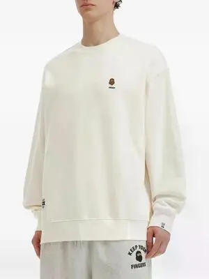 FINGERCROXX Embroidered Logo Crew Neck Sweater