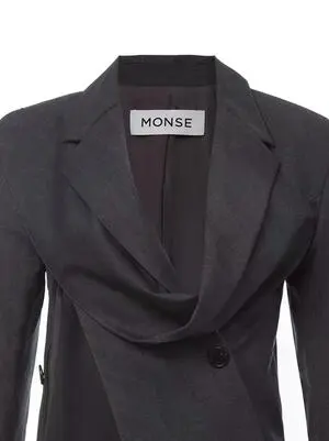 Monse Deconstructed Lapel Tailored Jacket - Grey