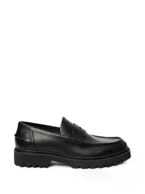 Hugo Lug-sole Penny Loafers - Black