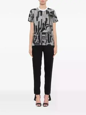 Kenzo Logo Print Polka Dot T-shirt