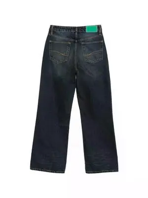 FLANEUR Faded-effect Straight-leg Jeans - Blue