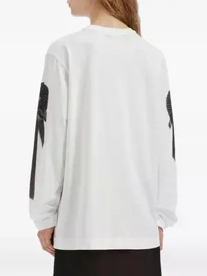 Simone Rocha Rosette-embellished Long-sleeve T-shirt