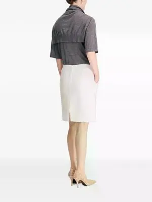 Loulou De Saison Judy Double Slit Wool Midi Skirt