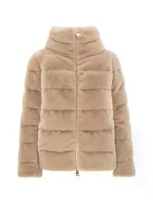 Herno Quilted Faux-fur Jacket - Neutrals