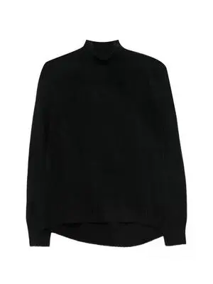 DONDUP High-neck Rib-trimmed Sweater - Black