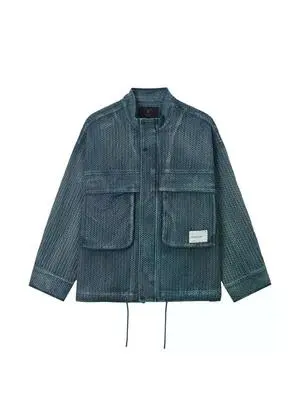 FIVE CM Waffle-textured Panelled Jacket - Blue