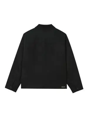 Izzue Logo Patch Zip-up Jacket - Black