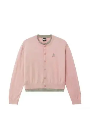 FINGERCROXX Logo-embroidered Layered Cardigan