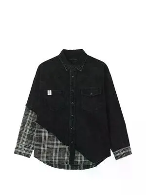 FIVE CM Patchwork Shirt - Black