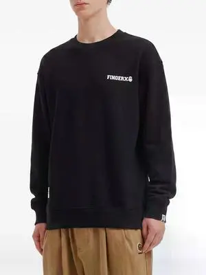 FINGERCROXX Logo Print Cotton Sweatshirt