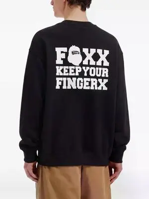FINGERCROXX Logo Print Cotton Sweatshirt