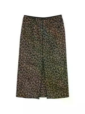 ALYSI Leopard Print Pencil Skirt