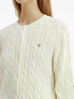 B+AB Cable-knit Bow-detail Cardigan