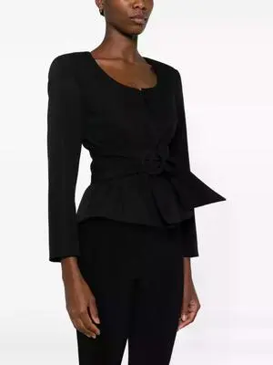 Jacquemus Belted Peplum Jacket - Black