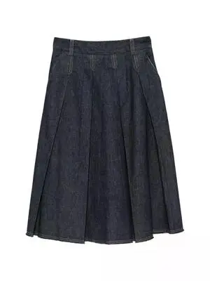 TELA Charlotte/j Pleated Denim Skirt