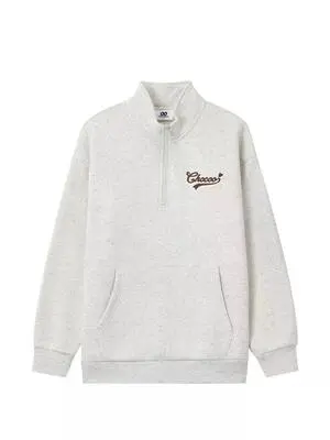 CHOCOOLATE Logo Print Quarter-zip Sweater