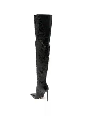 TOM FORD Croc-effect Over-the-knee Stiletto Boots