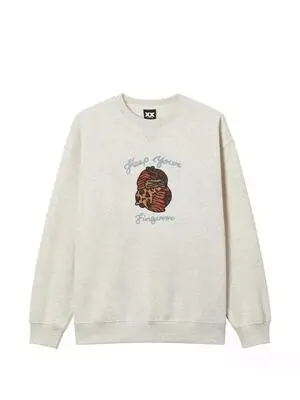 FINGERCROXX Embellished-detail Sweatshirt - Neutrals
